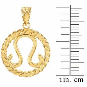 Element Shine | Jewelry | 4k Real Solid Gold Leo Zodiac Sign Pendant ...
